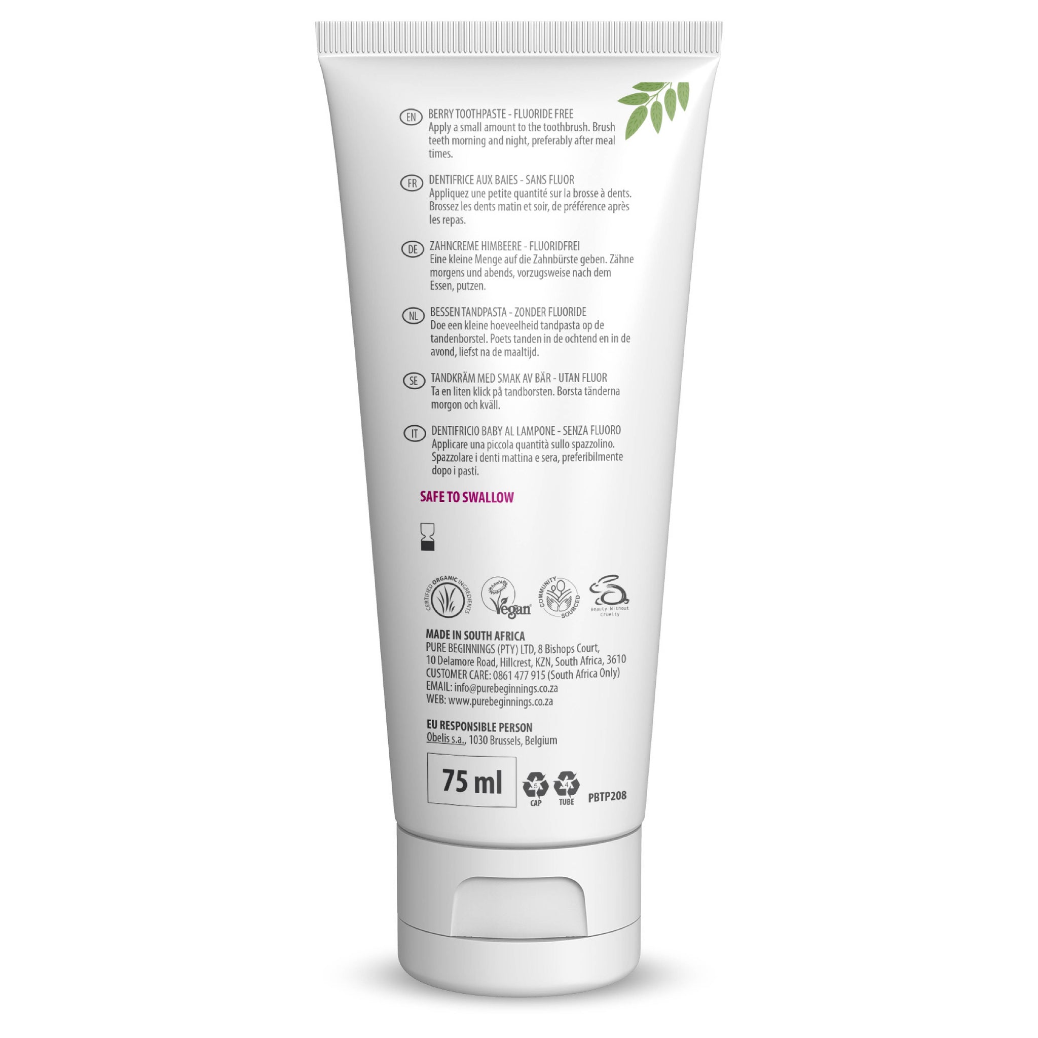 BABY TOOTHPASTE - PURE BEGINNINGS - Flynn Jaxon